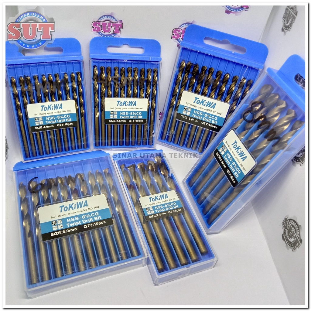 Jual Mata bor stainless 4.5mm HSS CO8 Tokiwa Mata Bor Besi co8 Takiwa ...