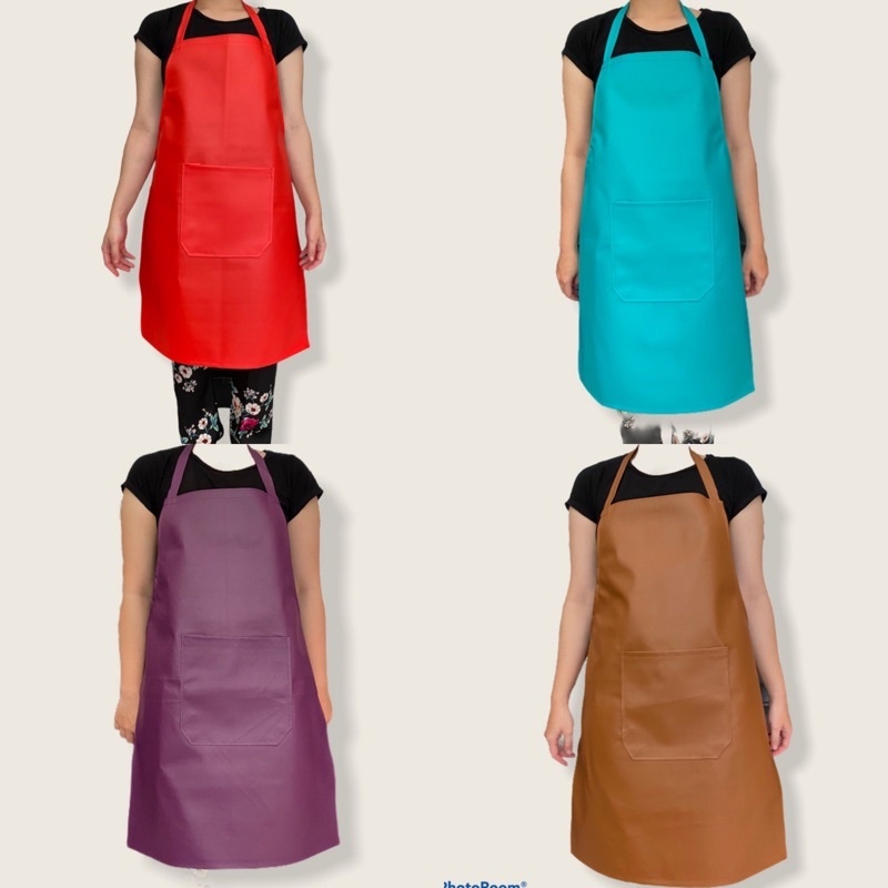 Jual Apron Celemek Anti Air Anti Minyak Waterproof Bahan kulit sintetis ...