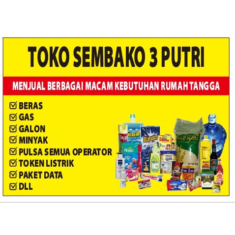 Jual STIKER VINYL TOKO SEMBAKO (CUSTOM) | Shopee Indonesia
