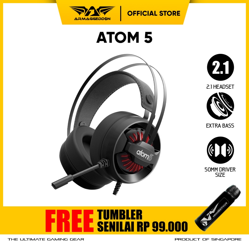 Jual Headset Gaming Armaggeddon 2.1 Atom 5 RGB 7 Colour Lightinh With ...