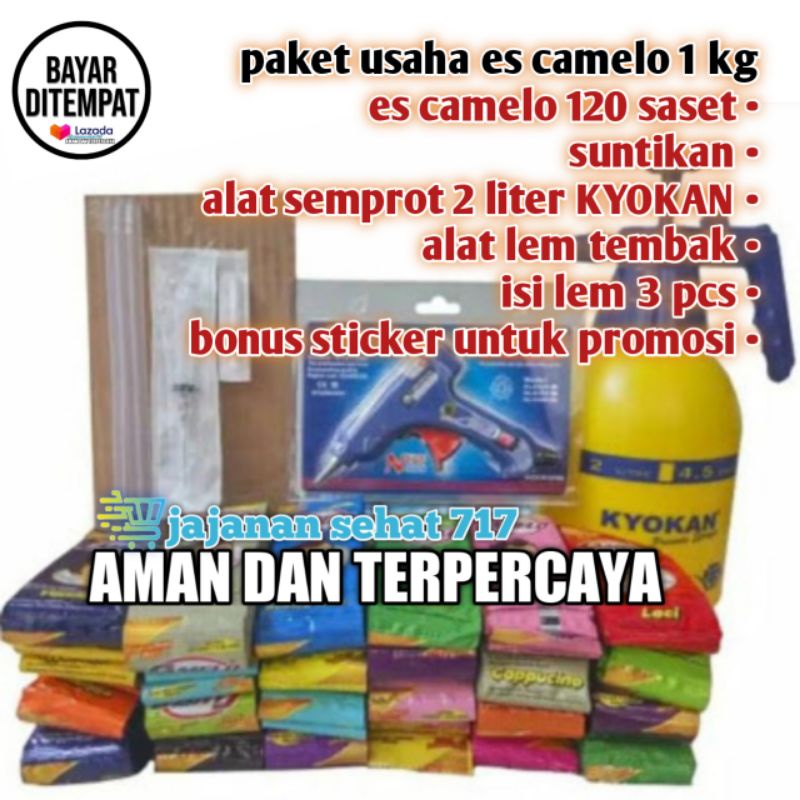 Jual PAKET usaha viral es camelo modal kecil untung besar | Shopee ...