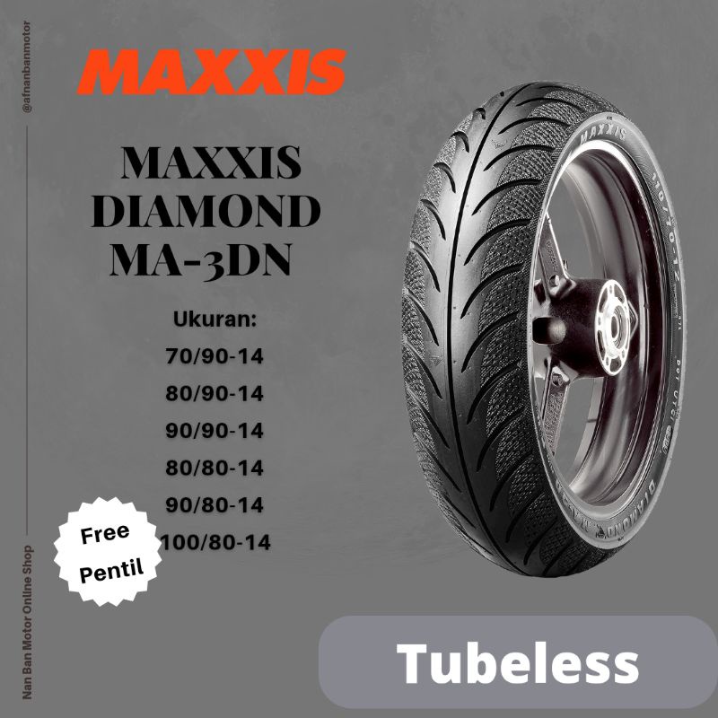 Jual Ban Motor Maxxis Diamond Ukuran 70/90-14, 80/90-14, 90/90-14, 80/ ...