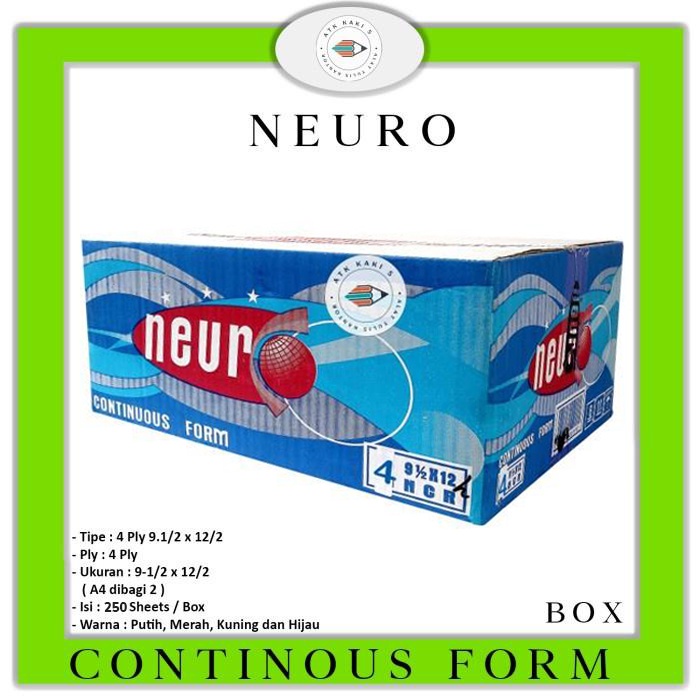 Jual NEURO - Continous Form K 4 Ply 91/2 x 12/2 - A4 Dibagi 2 - NCR ...