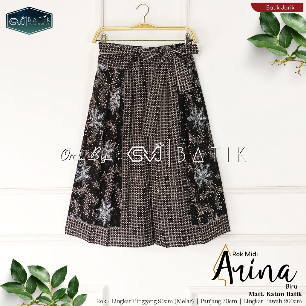 Jual Rok Batik Midi Terbaru Bawahan Wanita Selutut Motif Batik Etnik ...