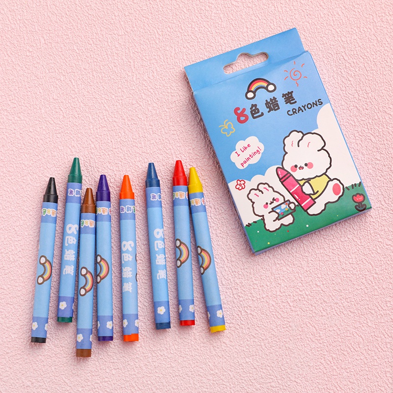 Jual CRAYON MINI ISI 8 DAN 12 MOTIF LUCU / CRAYON MEWARNAI UNTUK ANAK ...