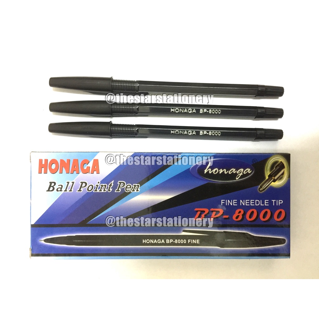 Jual Pulpen Honaga BP-8000 Fine Needle Tip ( 1 Pack isi 12 Pcs ...