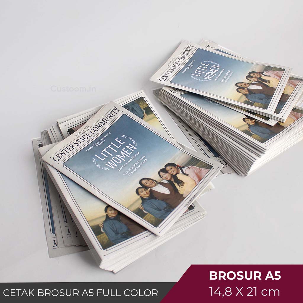 Jual Cetak Brosur A5 (14,8x21 cm) #Art Paper 150 gsm - Full Color ...
