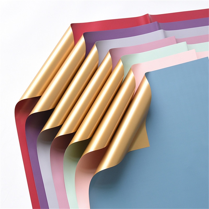 Jual Kertas Buket Bunga Bi Color Gold Flower Wrapping Paper Cellophane ...