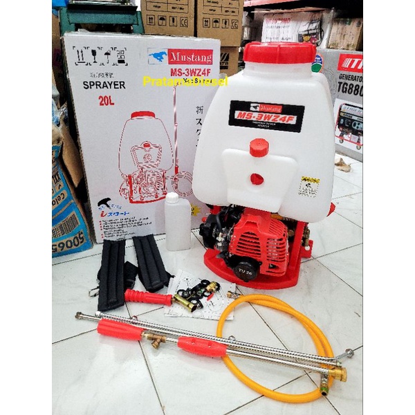 Jual Mesin semprotan hama/ knapsack power sprayer Mustang 2tak 20liter ...