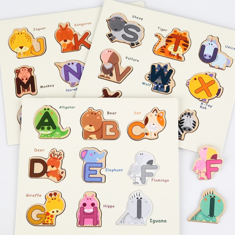 Jual [DK](PUZZLEKAYUBINATANG-A-Z)Mainan Edukasi Anak Huruf ABC Binatang ...