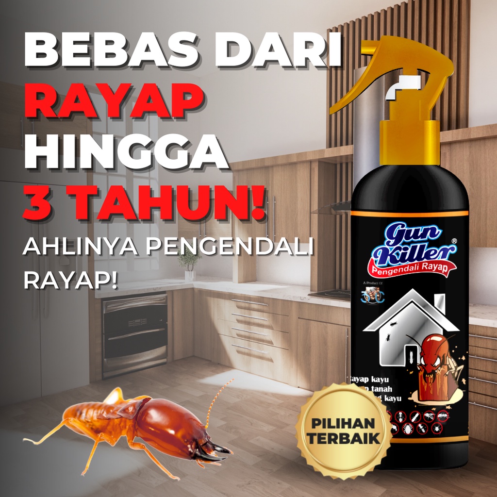 Jual GUN Killer Pengendali Rayap & Pengawet Kayu Efektif Mengawetkan ...