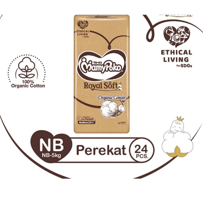 Jual mamypoko royal soft nb24/mamypoko newborn/mamypoko nb24/mamypoko organic nb24 | Shopee ...
