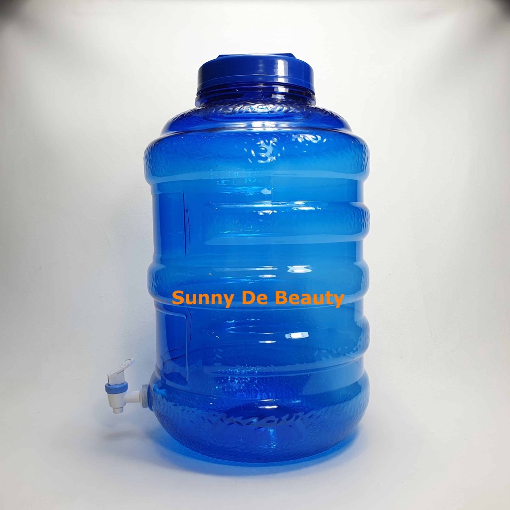 Jual Galon Guci 19 L Pet Tutup Biru + Kran / Galon Plastik / Galon ...