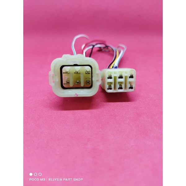 Jual SOKET DLC KAWASAKI PIN 6 MALE FEMALE SOKET DLC RESET DLC SHORT ...