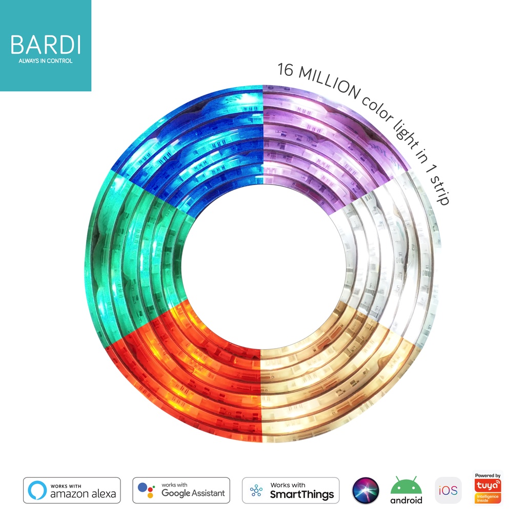 Jual BARDI Smart Lamp WiFi LED Strip RGB 2 Meter | Shopee Indonesia