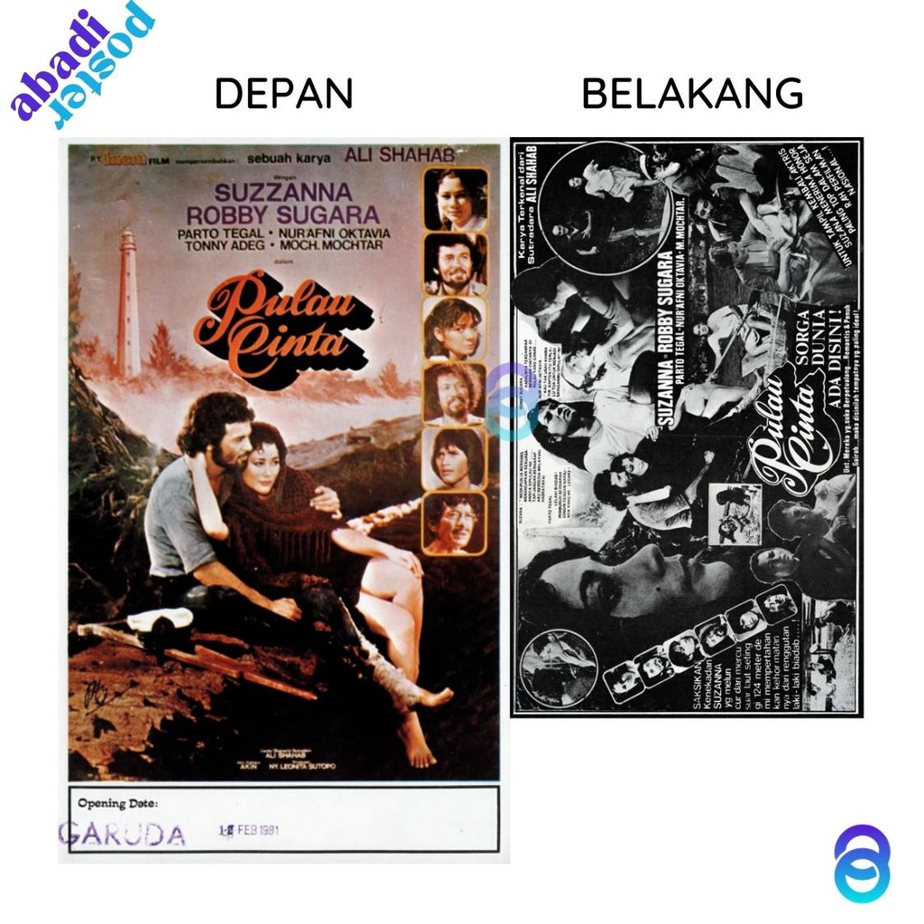 Jual poster film lawas pulau cinta suzzana suzanna suzana suzzanna ...