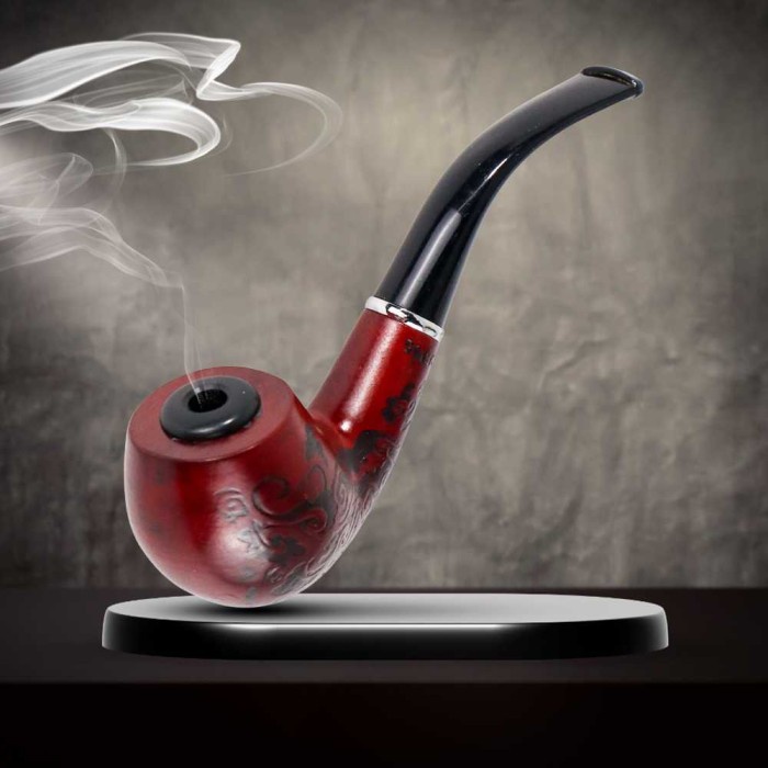 Jual Alat Pipa Filter Rokok Cangklong Kayu Ukir Asli Tembakau Popeye ...