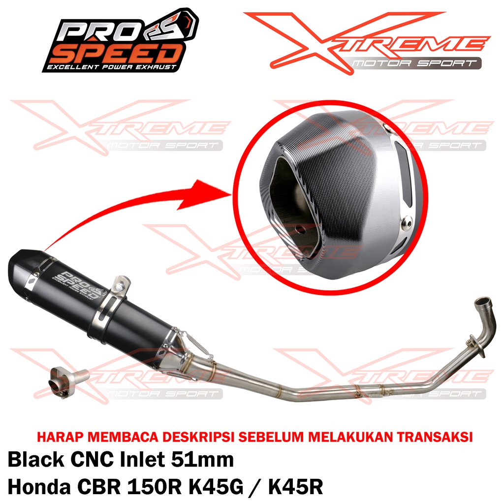 Jual Knalpot Prospeed Black Series / CNC / Carbon CBR / CB 150X / 150R ...