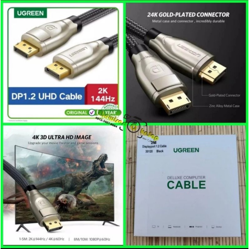 Jual Kabel Ugreen DisplayPort 1.2 to Display Port DP Braid cable 2M ...