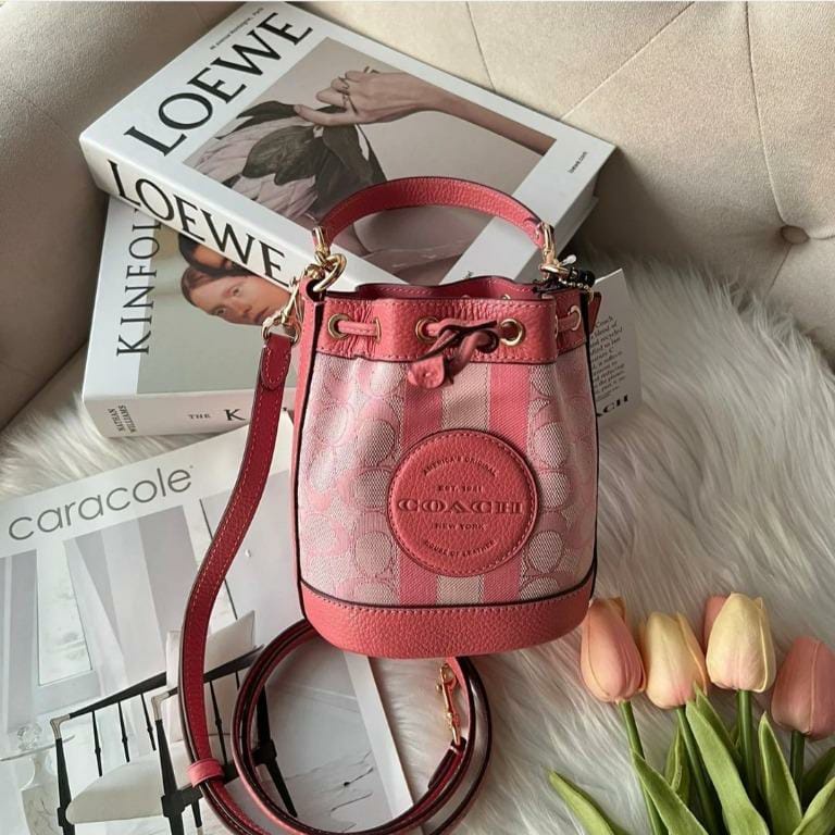 Jual Tas Wanita Coach Mini Dempsey Bucket Bag In Signature Jacquard ...