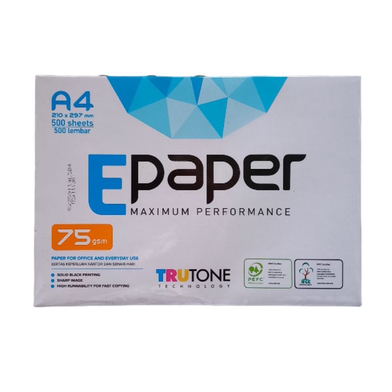 Jual A4 1 Rim Kertas Hvs Ukuran A4 Warna Putih Epaper | Shopee Indonesia