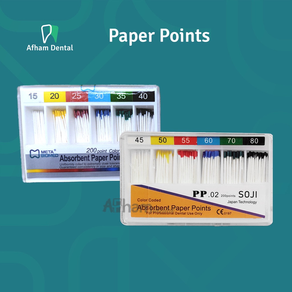 Jual DENTAL ABSORBENT PAPER POINT ENDODONTIC AFHAM DENTAL | Shopee ...