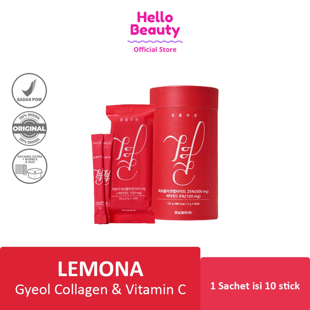 Jual Lemona Gyeol Collagen & Vitamin C (1 Sachet isi 10 stick) | Shopee Indonesia