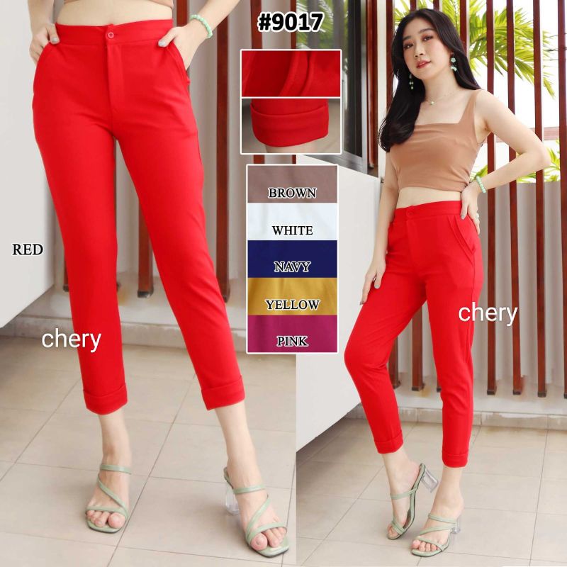 Jual Celana panjang wanita/celana pensil wanita kode 9017 bahan paragon ...