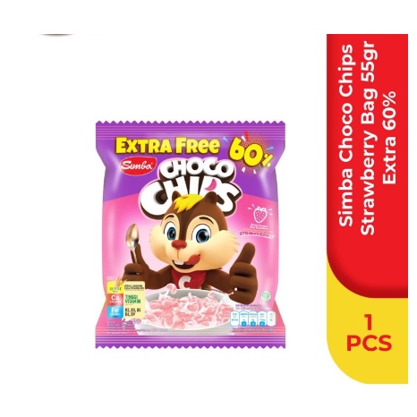 Jual Simba Choco Chips Strawberry Bag 50 + 30gr | Shopee Indonesia