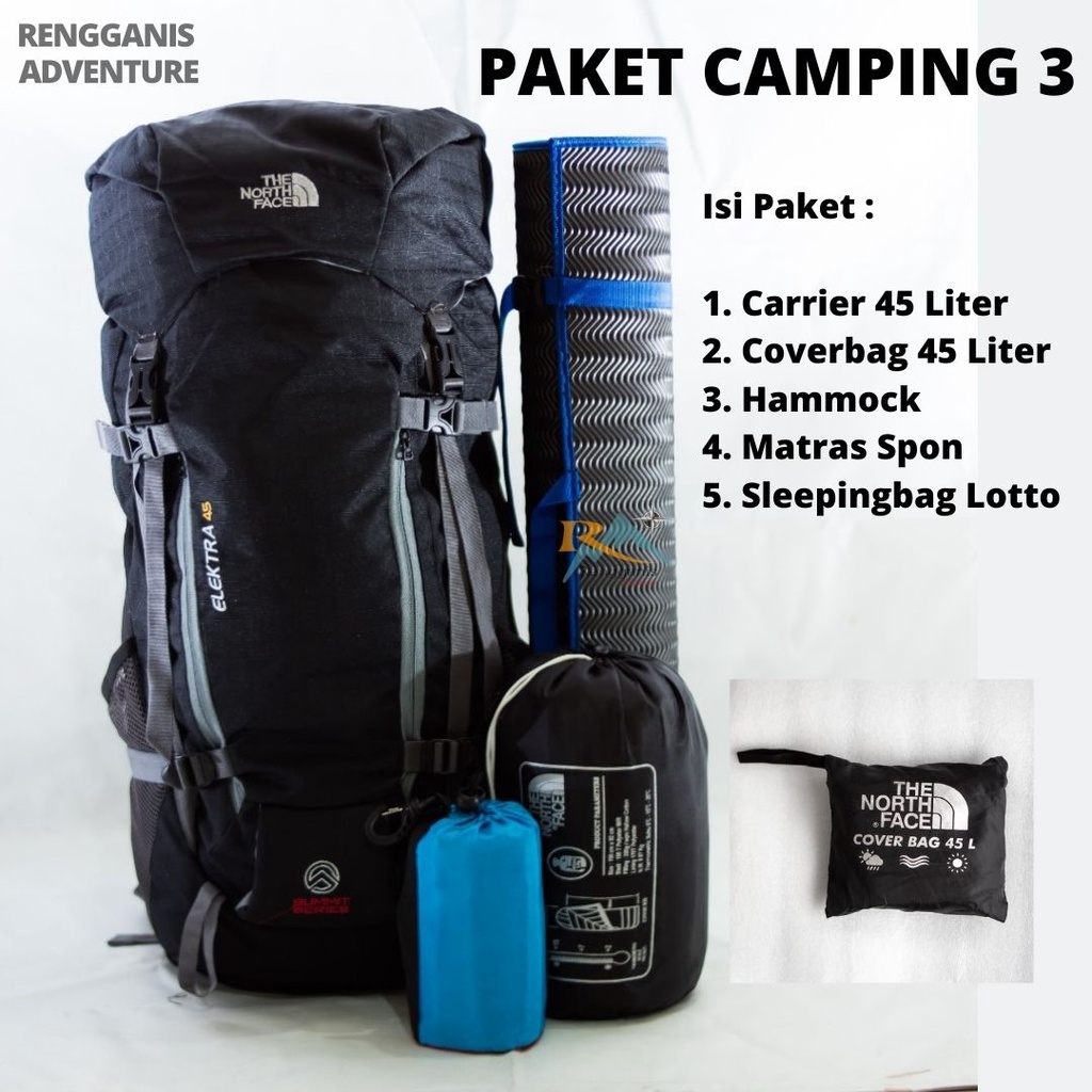 Jual [PAKET 45 LITER] TAS GUNUNG CARRIER 45 LITER RANSEL ALAT CAMPING ...