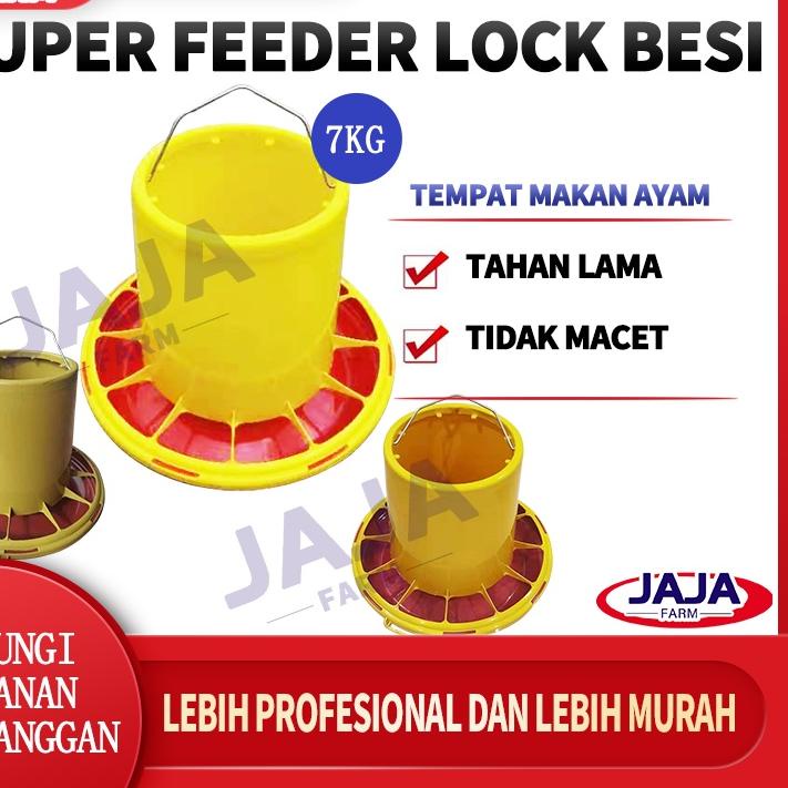 Jual FIF840 Super Feeder Lock Besi 6-7KG - Tempat Makan Ayam Broiler Dewasa / Tempat pakan Ayam ...