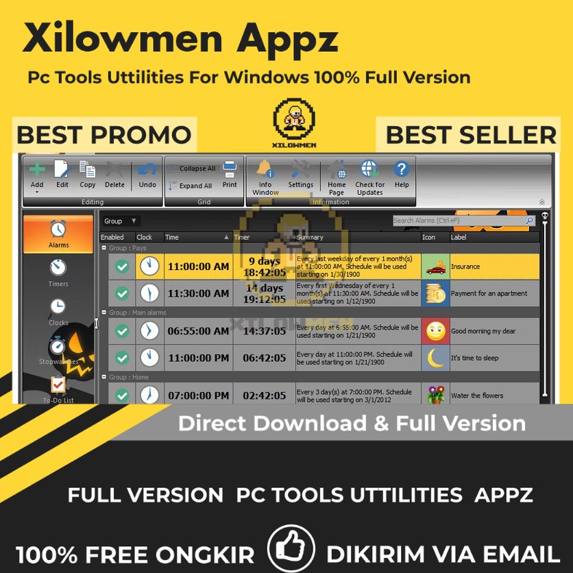 Jual Hot Alarm Clock Pro PC Tools Software Utilities - Software ...