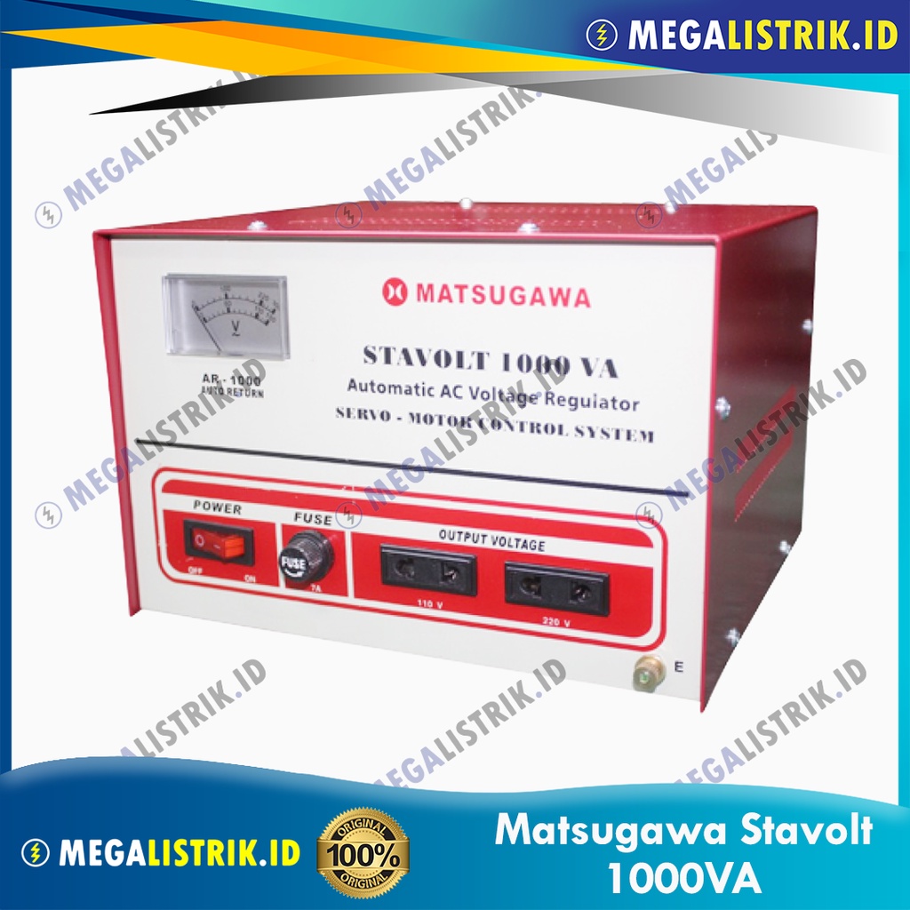 Jual MATSUGAWA STAVOLT 1000VA / AUTOMATIC STABILIZER MOTOR AR 1000 VA ...