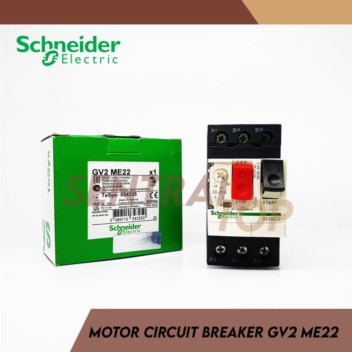 Jual Schneider Motor Breaker Gv2Me22 Gv2-Me22 (20-25A) | Shopee Indonesia