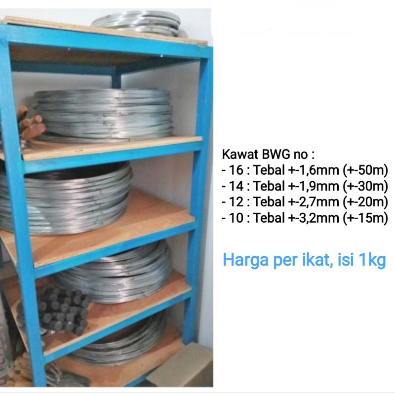 Jual Kawat BWG 16 14 12 10 tebal tipis eceran 1kg kawat putih galvanis lentur keranjinan tangan ...