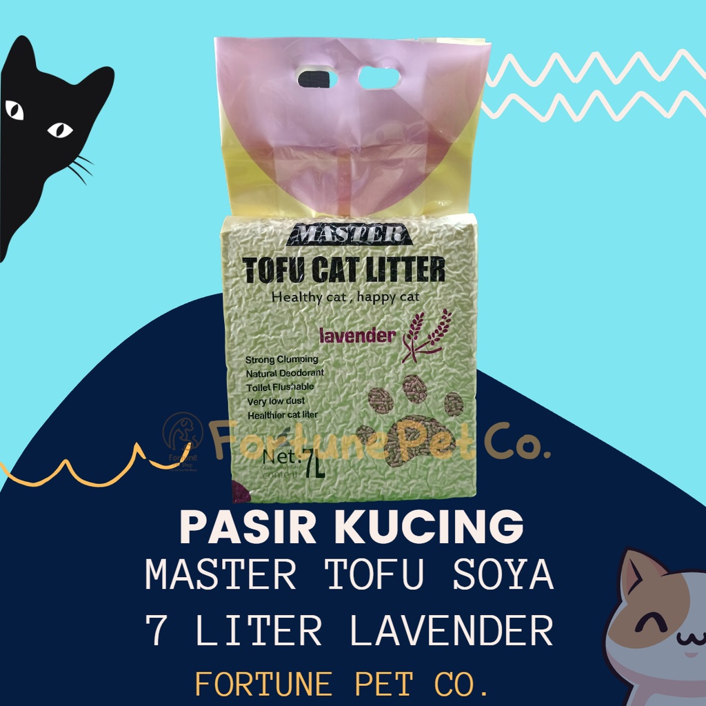 Jual Pasir Kucing MASTER Tofu Soya Lavender - Pasir Gumpal Kucing ...