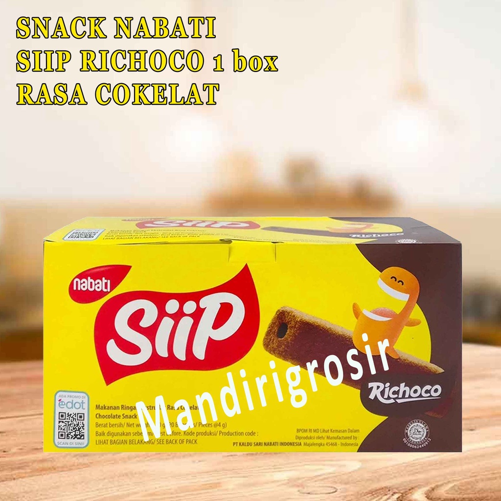 Jual SIIP NABATI RASA COKELAT* NABATI SIIP RICHOCO 4g* 1 BOX | Shopee ...