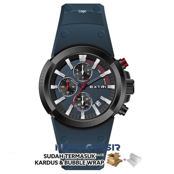 Jual JAM EXTRI JAM TANGAN PRIA WANITA EXTRI X6058 6058 ORIGINAL CHRONOGRAPH WATER RESIST 30M ...
