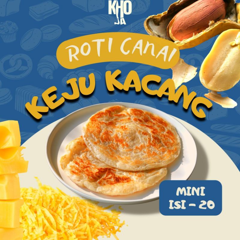 Jual Roti Canai Keju Kacang Medium Isi 10 Mini Isi 20 Jumbo Isi 5