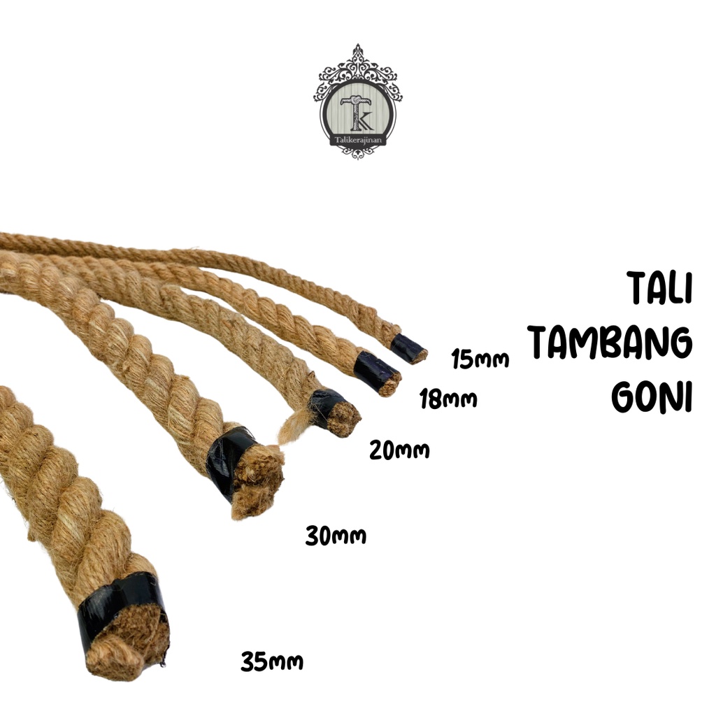 Jual Tali tambang goni 15mm per meter | Shopee Indonesia