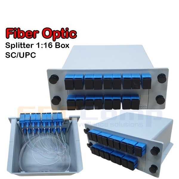 Jual SC / UPC Fiber Optic Passive Splitter Cassette Box 1:16 / FTTH ...