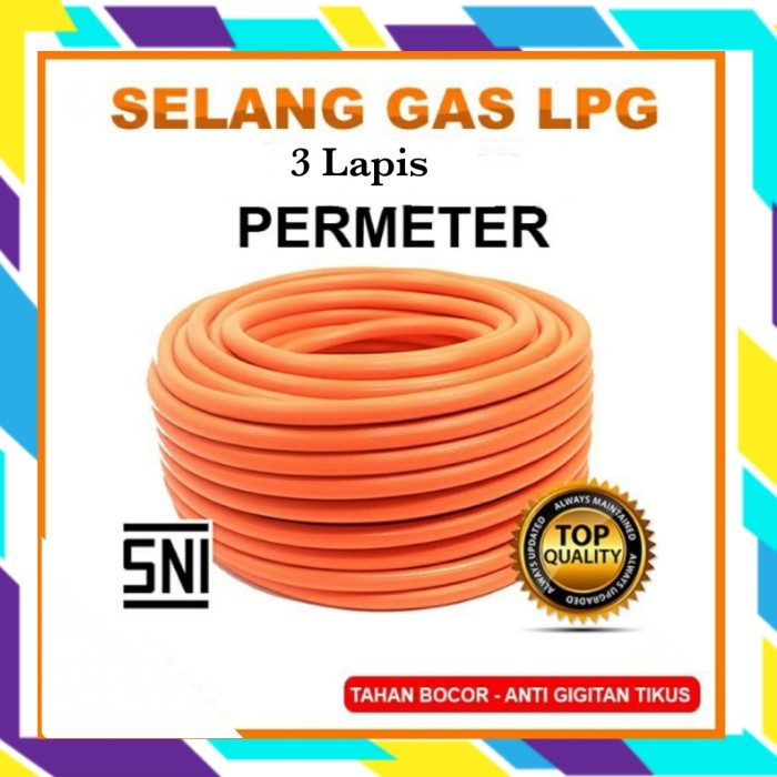 Jual Selang Gas Elpiji SM01 LPG Meteran 3 Lapisan Permeter Best Quality ...