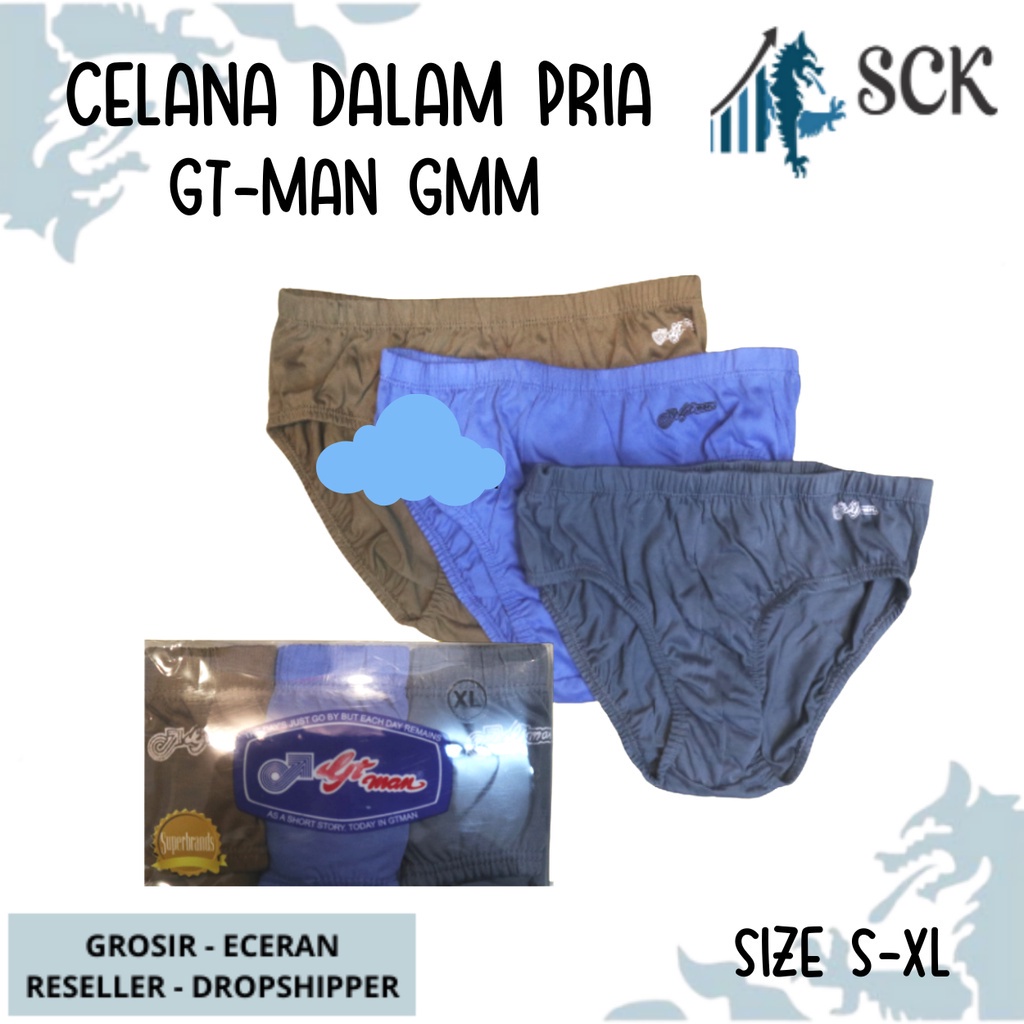 Jual [ISI 3] CD Pria GT-MAN GMM - GMN - GMKM Bahan Katun Polyester ...