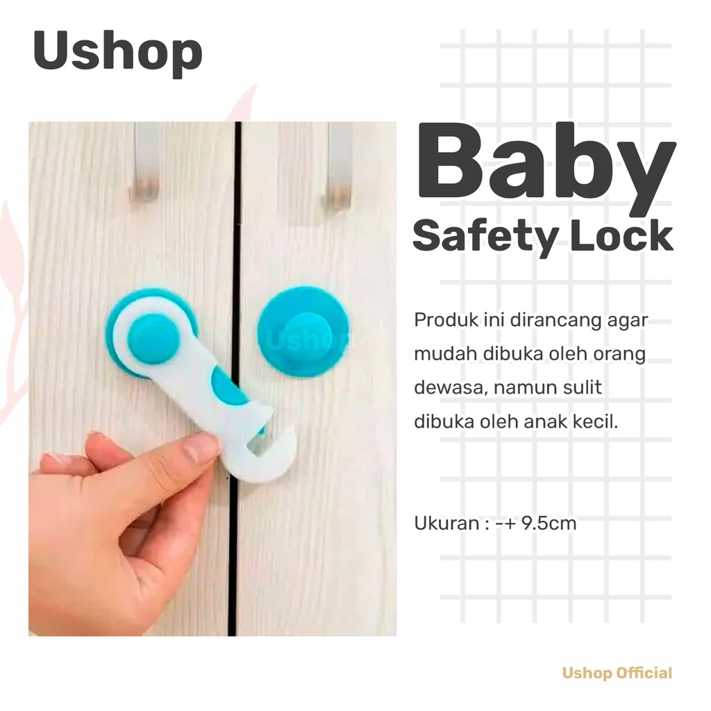 Jual Baby Safety Lock - Kunci Pengaman Laci Kulkas Pintu Lemari dari Anak Bayi Penahan ushop ...