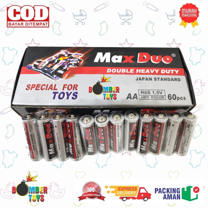 Jual BATERAI BATRE AA MAX DUO 1,5v Special for Toys BATTERY TAHAN LAMA MURAH | Shopee Indonesia