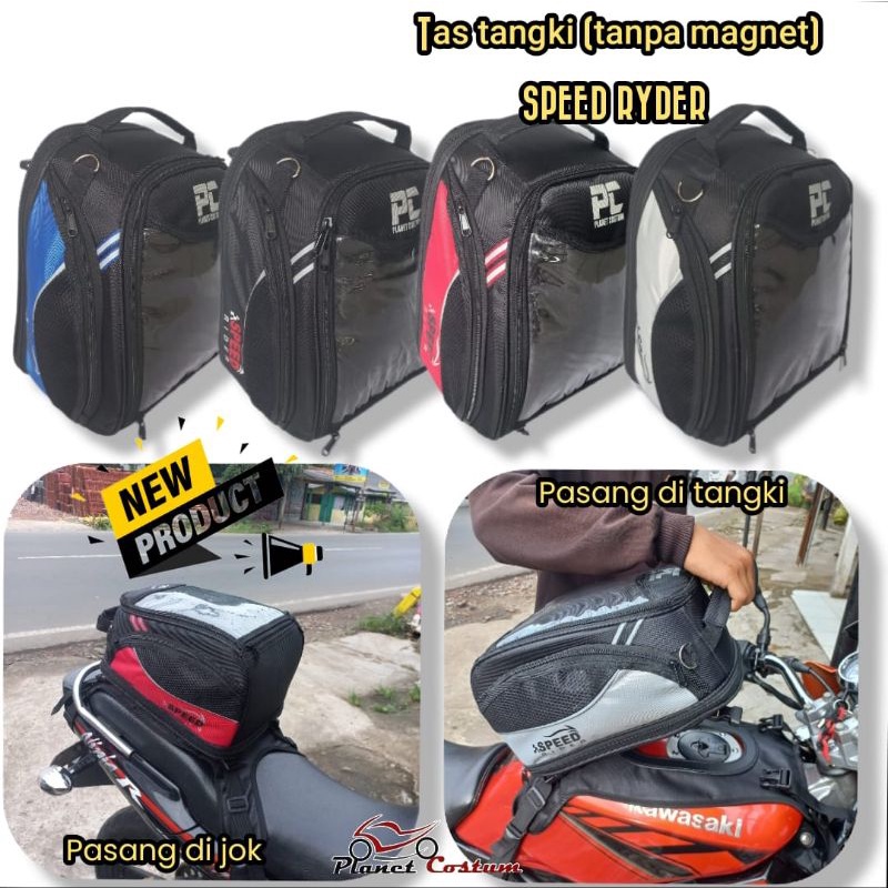 Jual tas tangki tankbag SPEED RIDER motor tanpa magnet untuk motocross ...