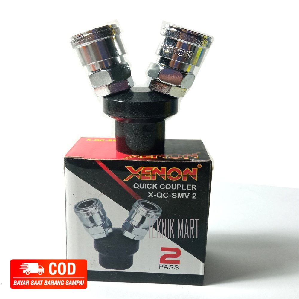 Jual Coupler Kompresor Cabang 2 Xenon - Quick Coupler Xenon X-QC-SMV 2 ...