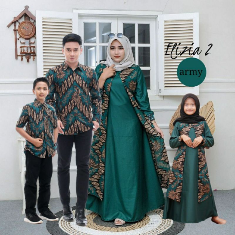 Jual Couple Batik Family Arisia Set Pakaian Keluarga Batik Anak Baju ...