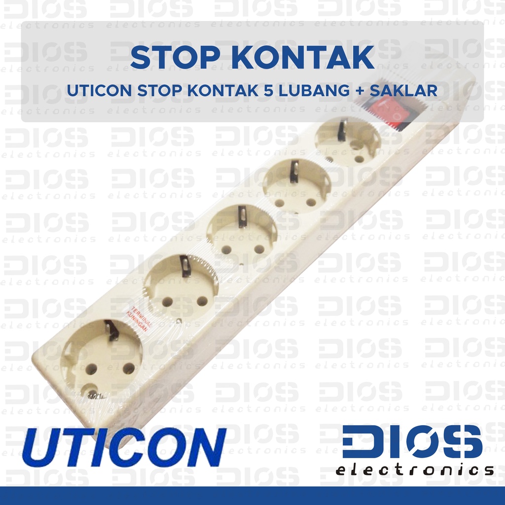 Jual Stop Kontak Arde Portable 5 Socket + Switch UTICON | Shopee Indonesia