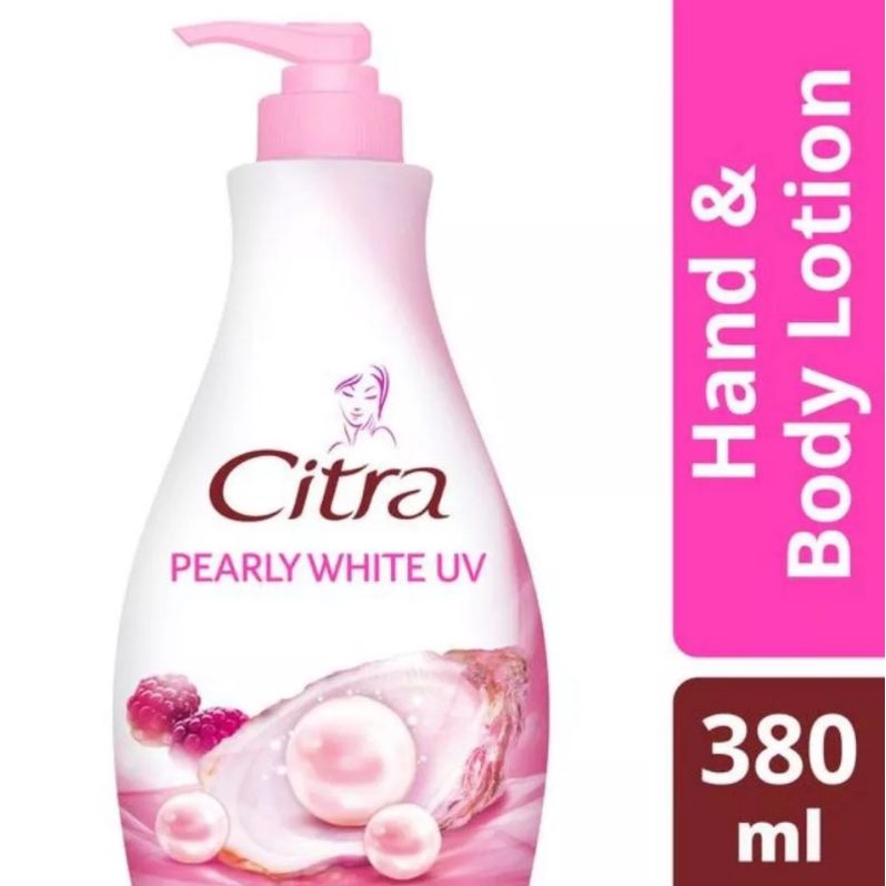 Jual CITRA HAND & BODY LOTION PEARLY WHITE UV 380ML | Shopee Indonesia